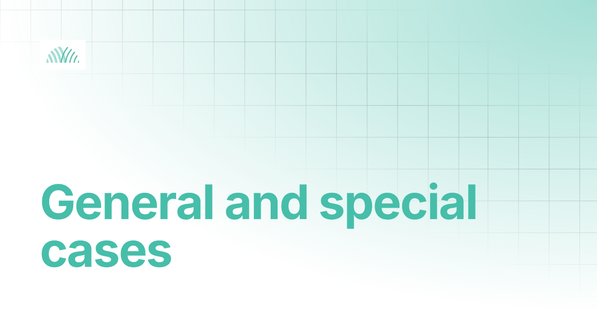 General and special cases | Saferpay Documentation